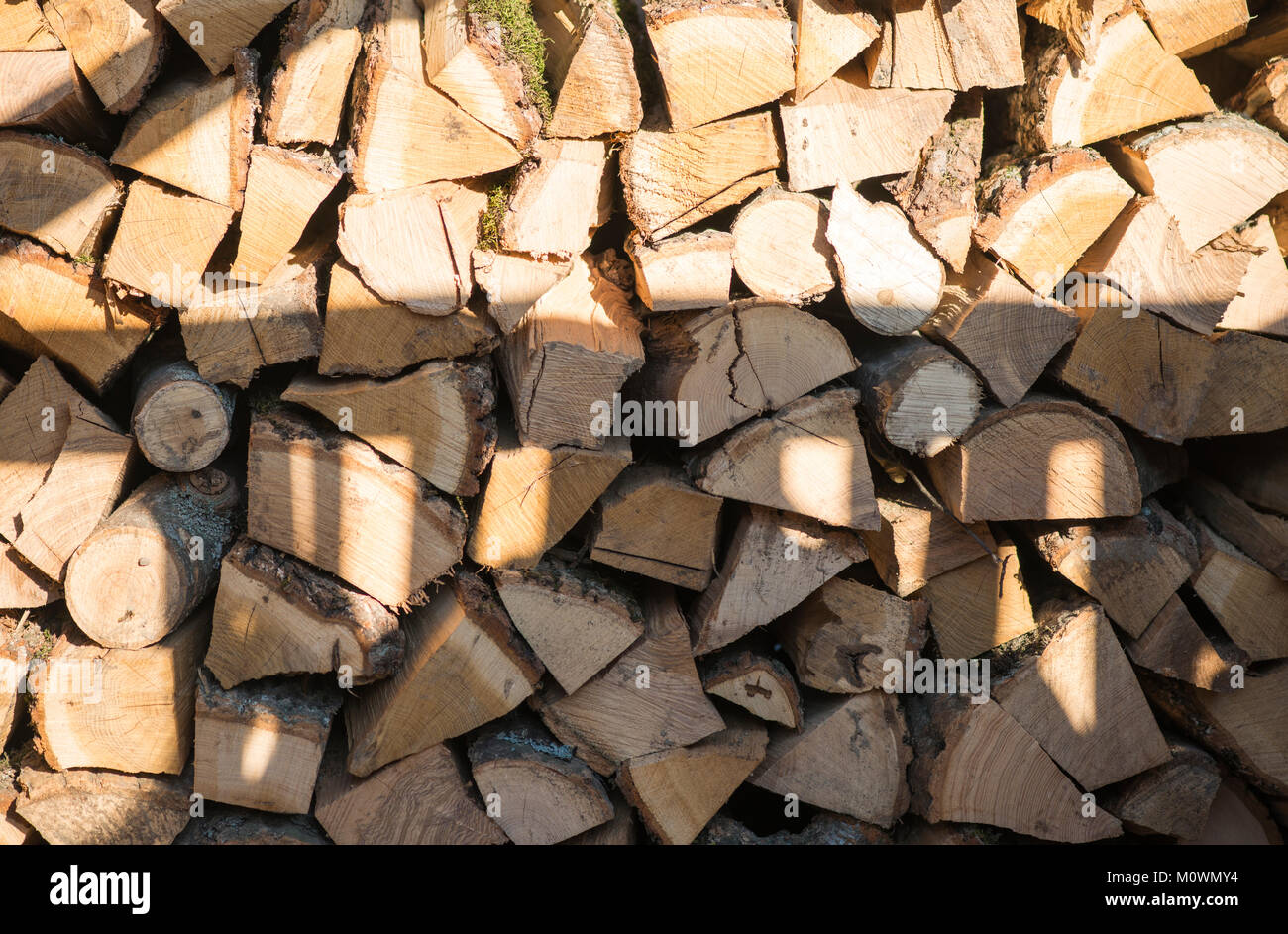 ends of logs wooden background Stock Photo - Alamy