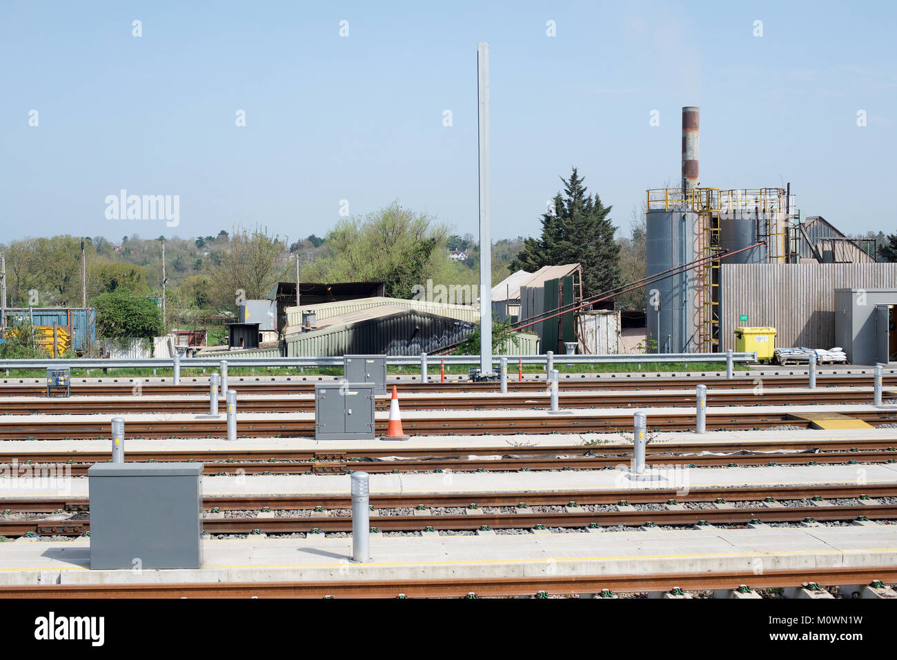 Newly built railway depot at Reading, England Stock Photo - Alamy