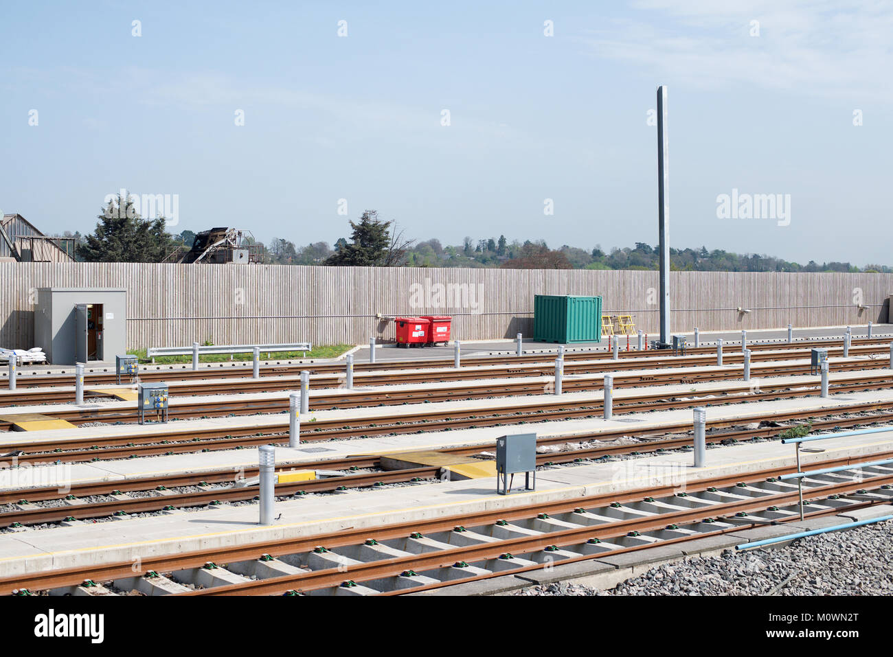Newly built railway depot at Reading, England Stock Photo - Alamy