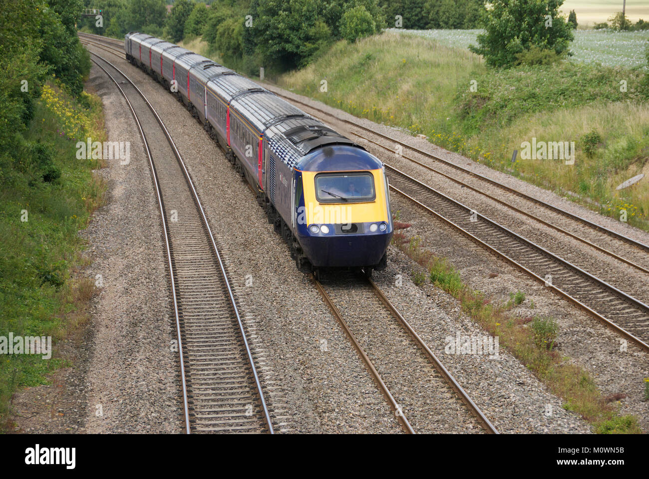 High Speed Train - Inter-City 125 in the countryside Stock Photo - Alamy