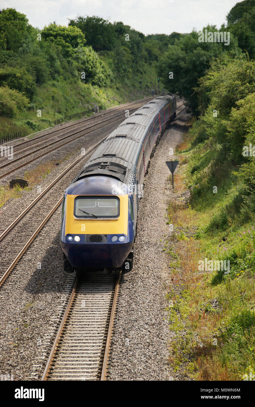 High Speed Train - Inter-City 125 in the countryside Stock Photo - Alamy