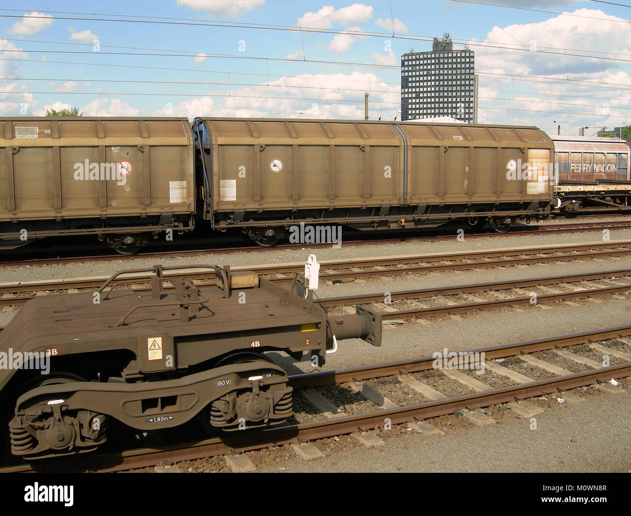 Freight wagons in railway sidings Stock Photo - Alamy