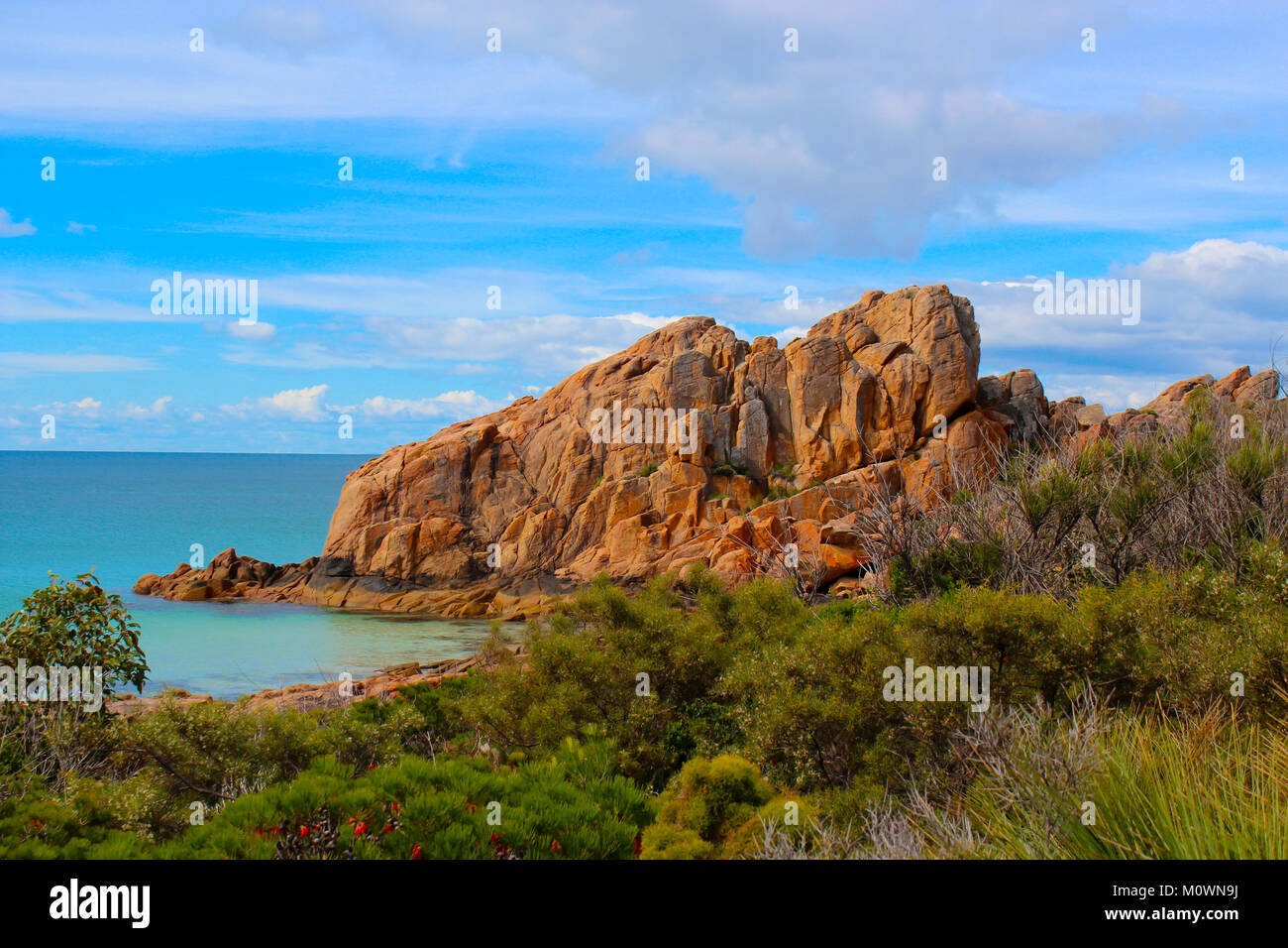 Spectacular red and brown Castle Rock near Dunsborough South Western ...