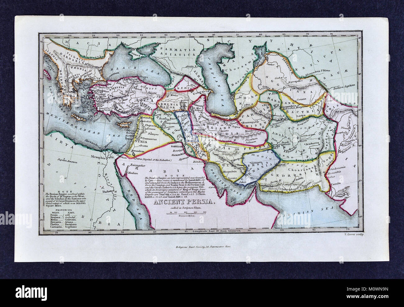 1799 Bible Tract Society Map - Ancient Persia or Elam According to the ...