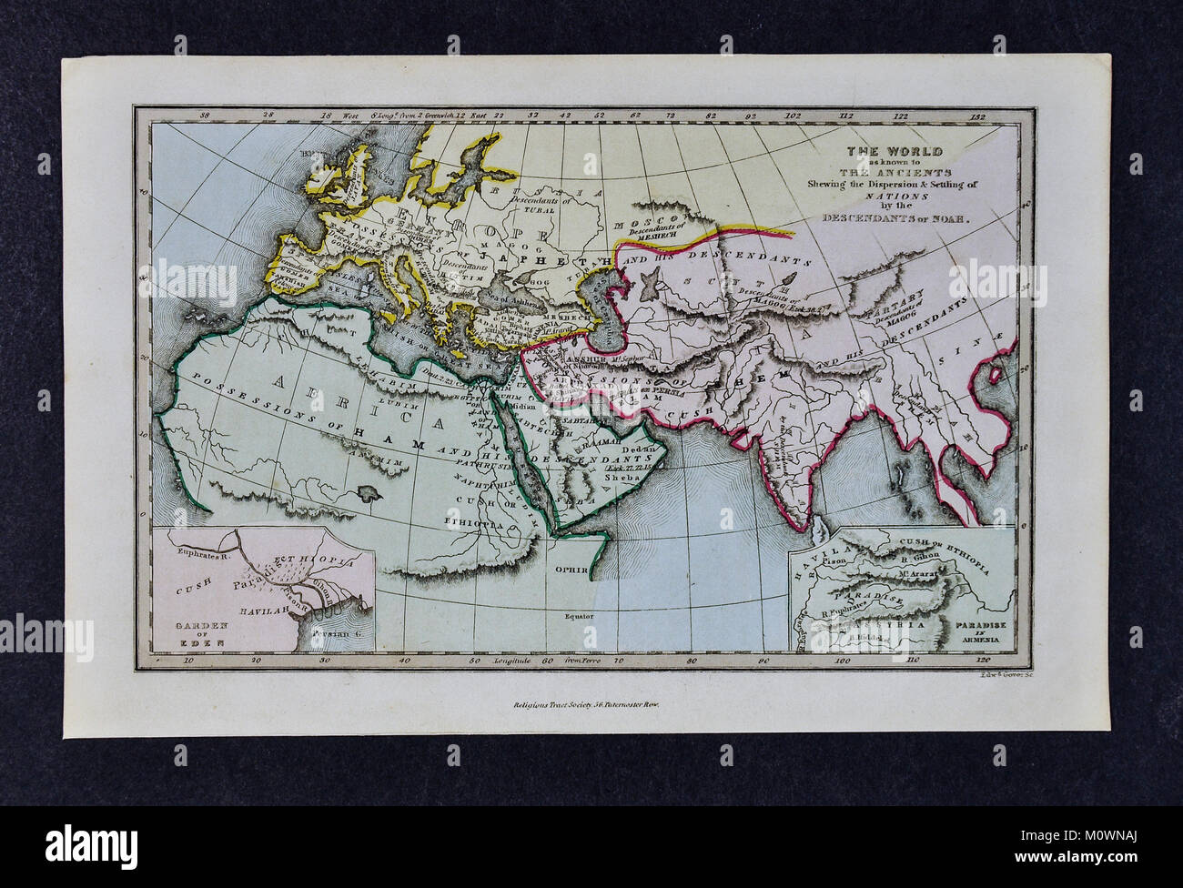 1799 Bible Tract Society Map - The World as Known to the Ancients ... 1799 Bible Tract Society Map - The World as Known to the Ancients ...