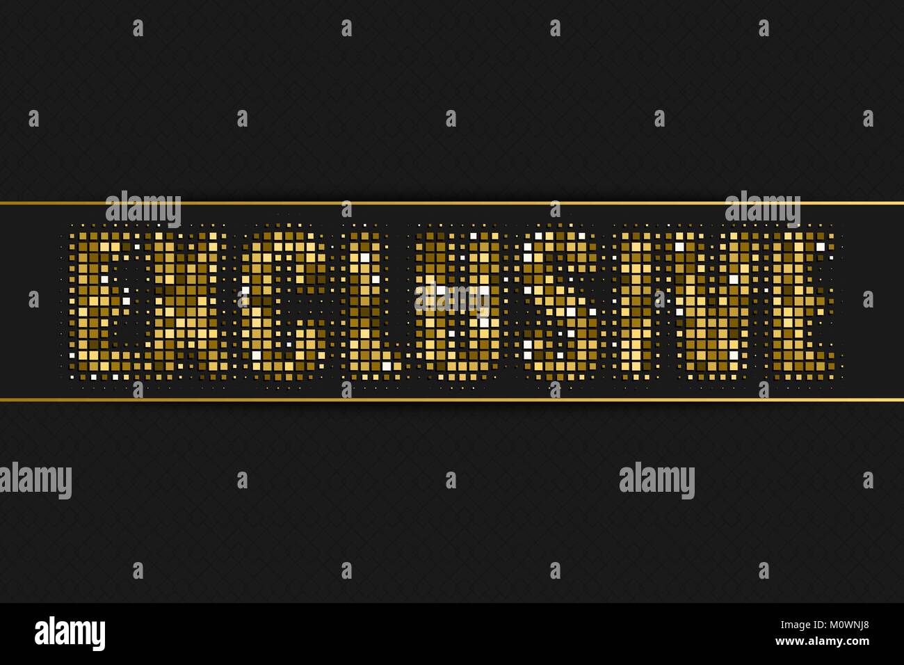 Exclusive golden halftone advertising sign with geometric pattern for ...
