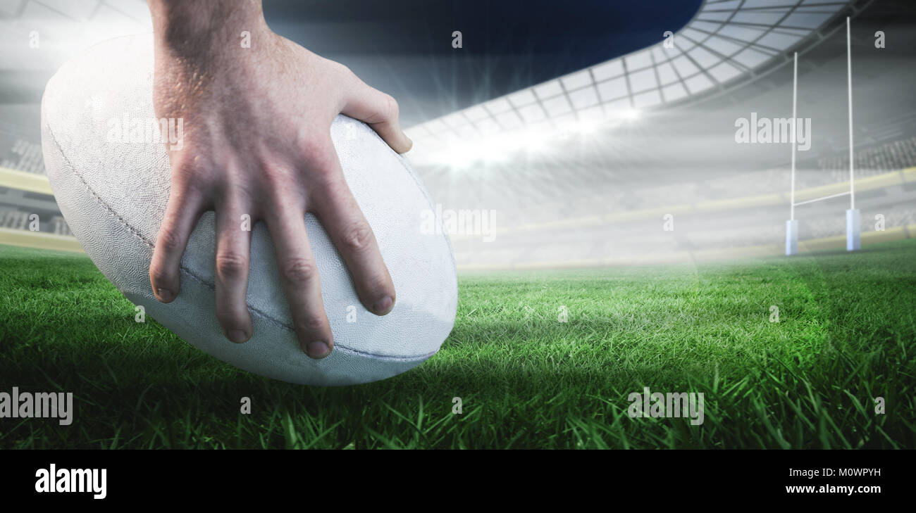 Rugby ball at feet hi-res stock photography and images - Alamy