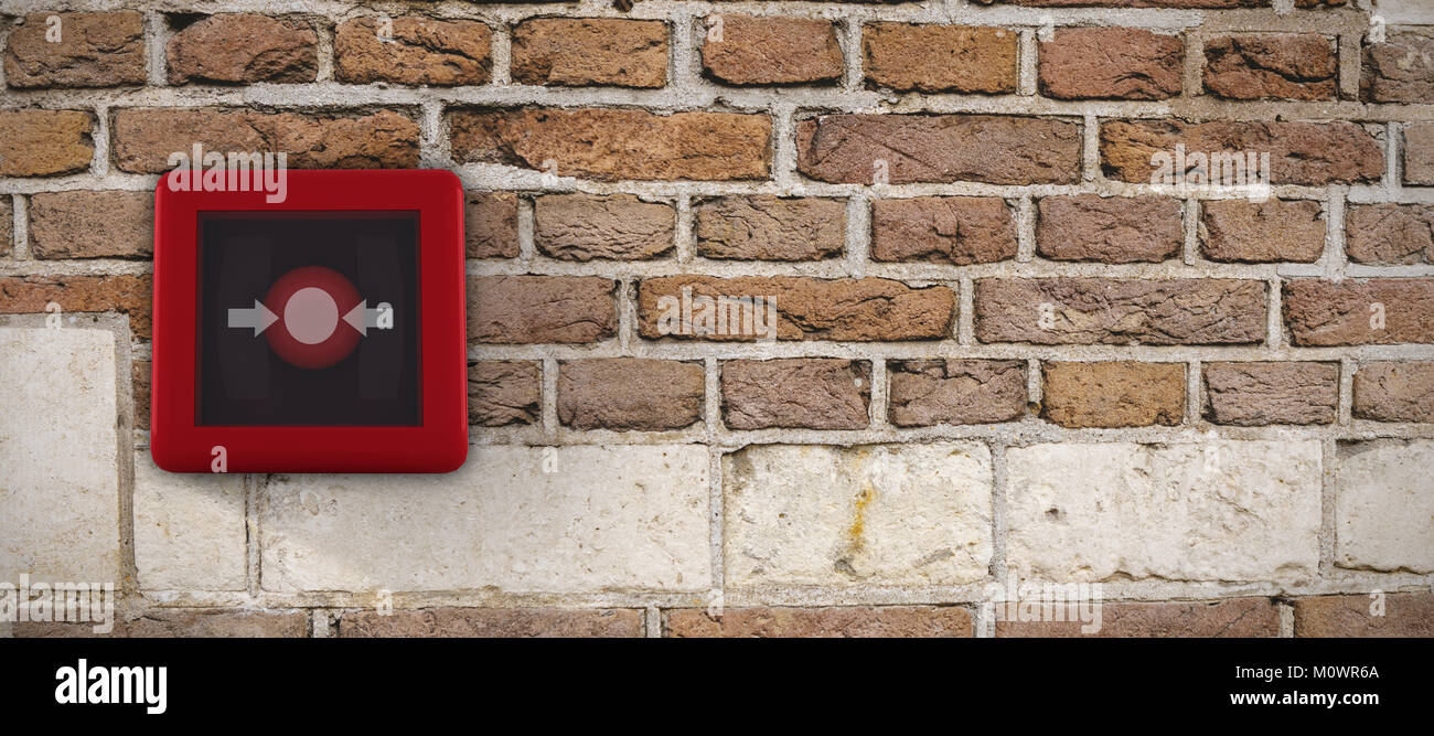 Composite image of fire alarm switch Stock Photo - Alamy