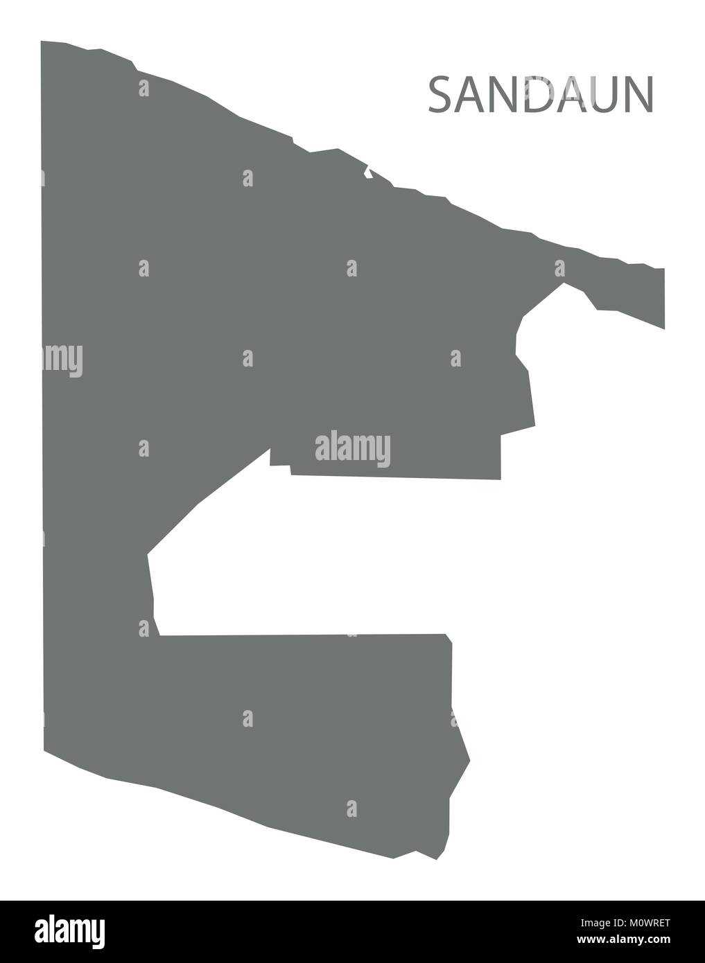 Sandaun map of Papua New Guinea grey illustration silhouette shape ...