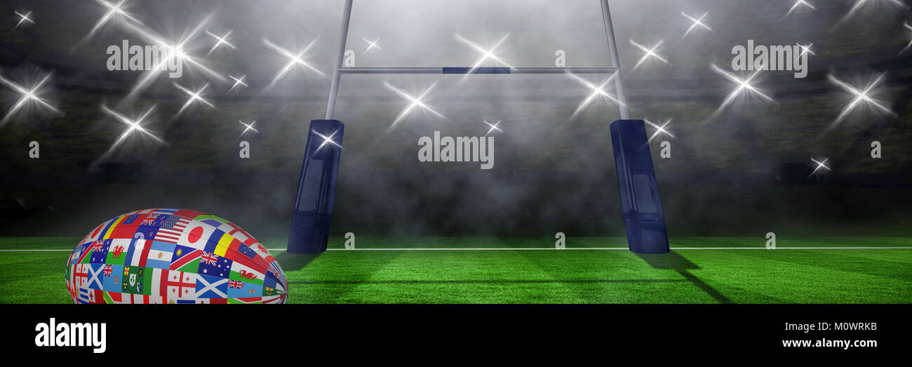 Composite image of rugby world cup international ball Stock Photo - Alamy
