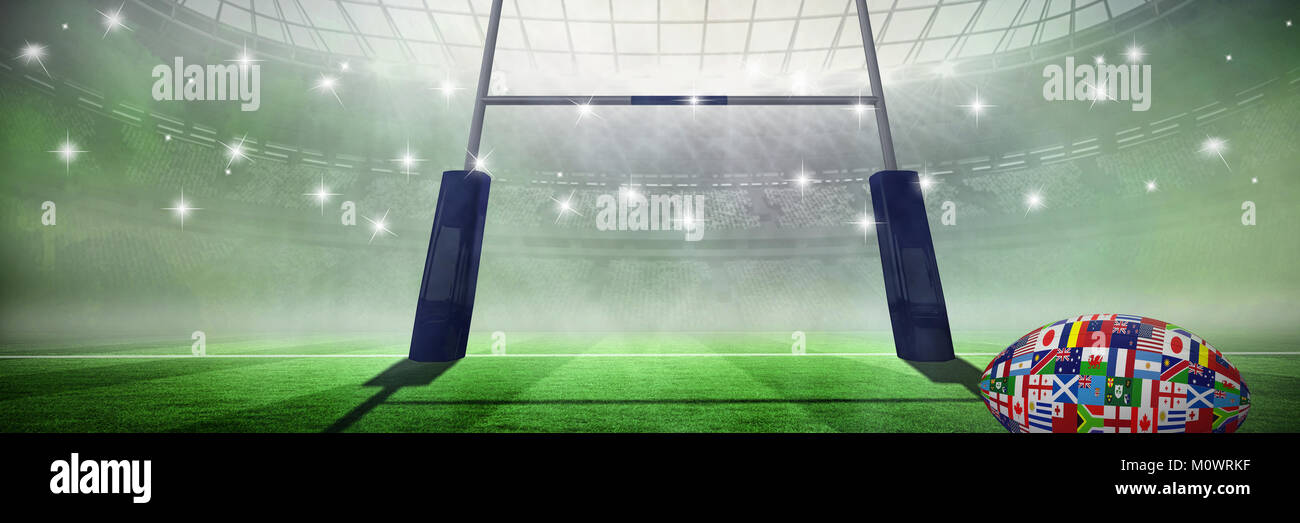 Composite image of rugby world cup international ball Stock Photo - Alamy