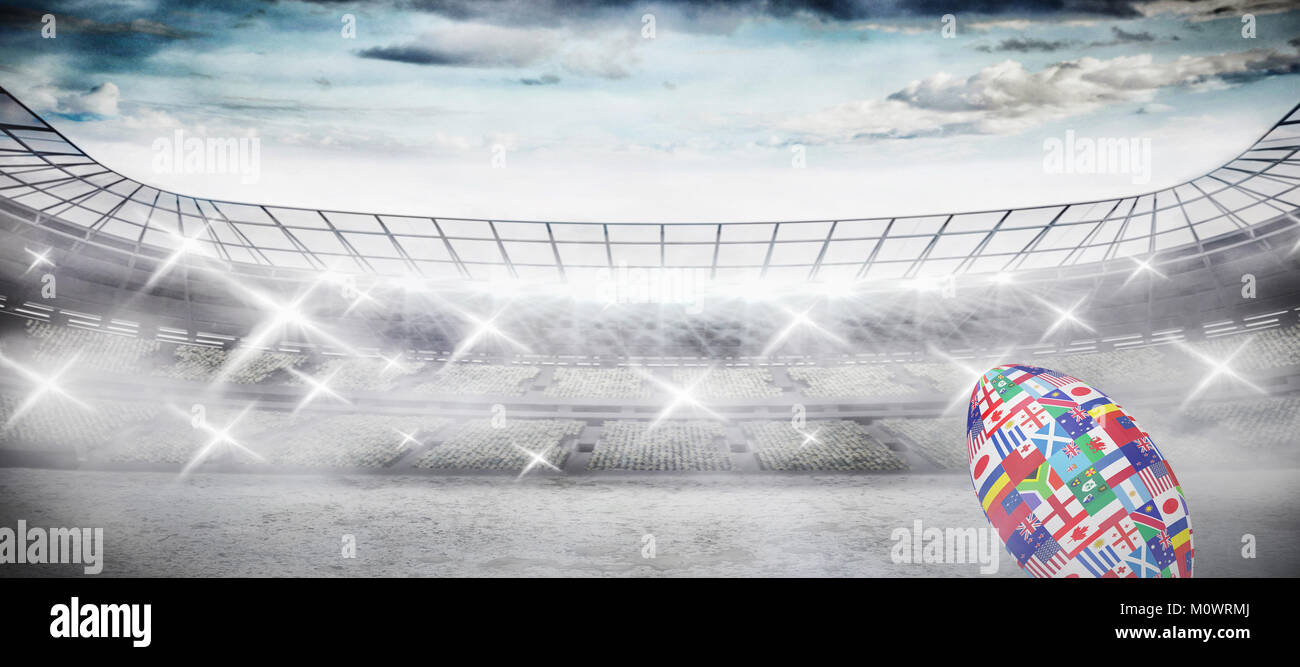 Composite image of rugby world cup international ball Stock Photo - Alamy