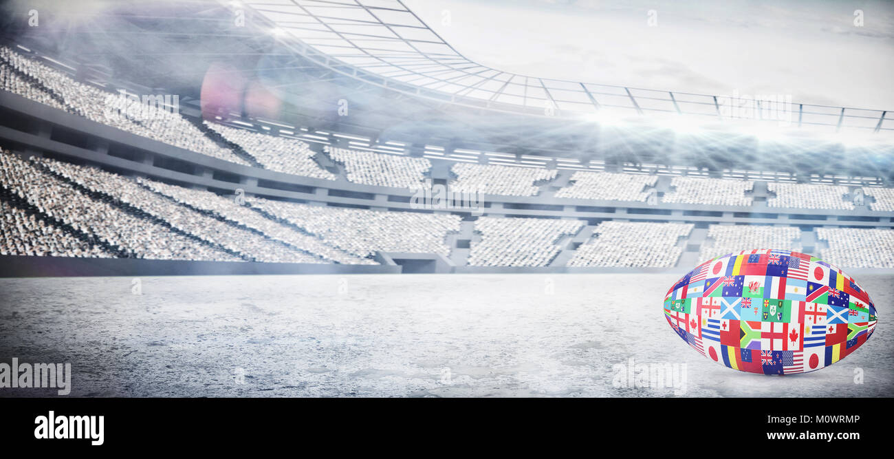 Composite image of rugby world cup international ball Stock Photo - Alamy