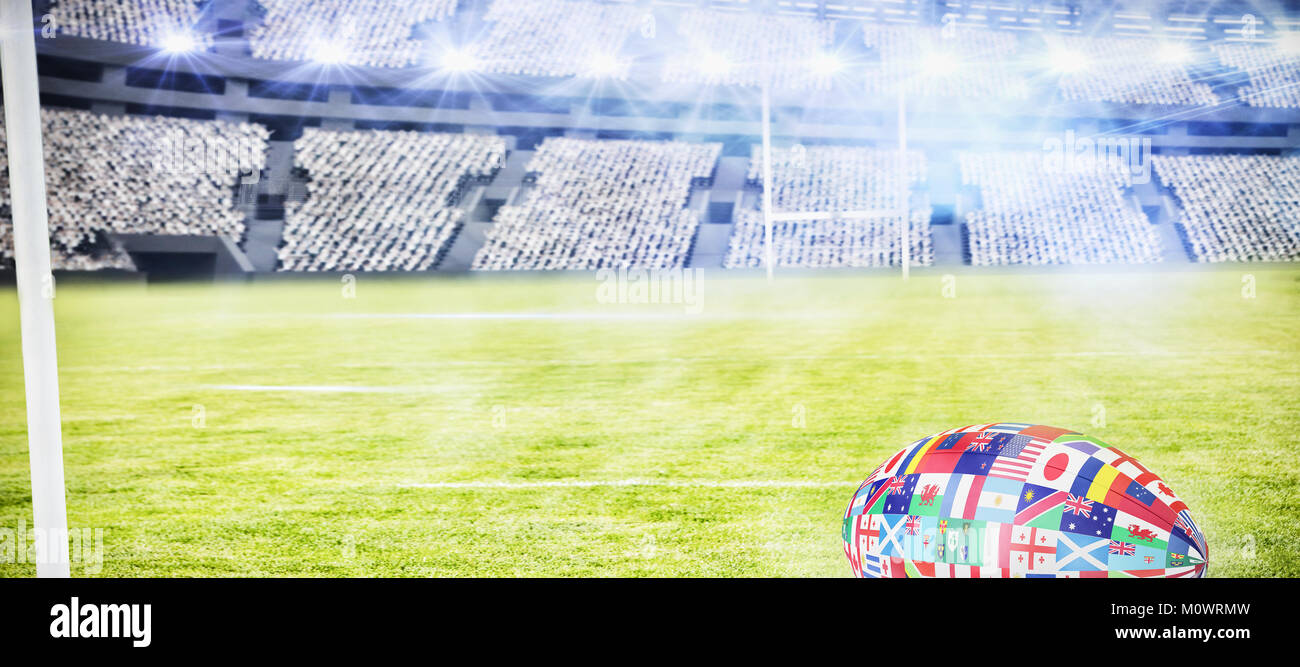 Composite image of rugby world cup international ball Stock Photo - Alamy