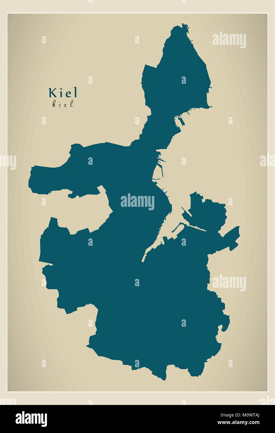 Kiel area map hi-res stock photography and images - Alamy