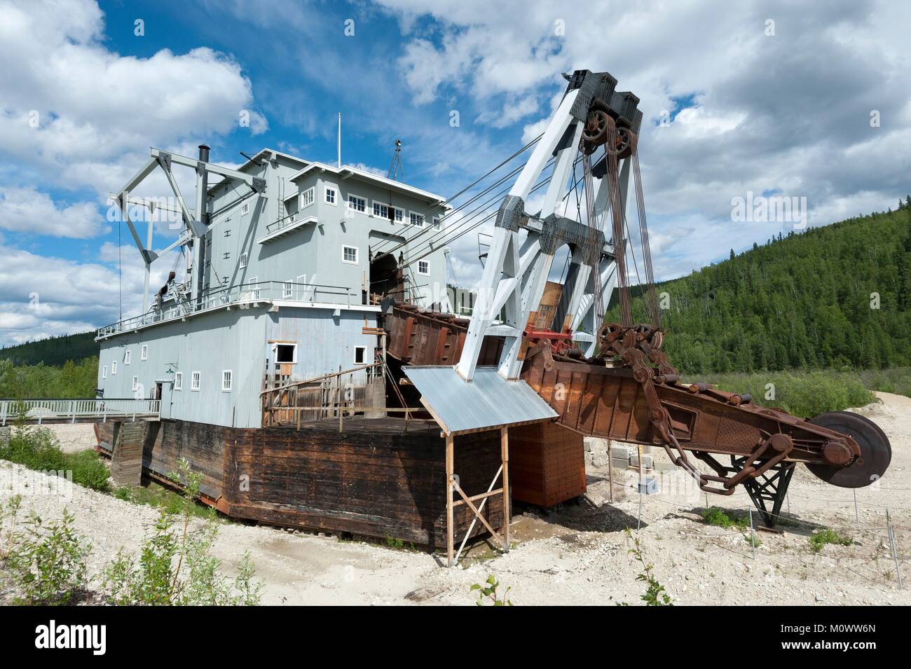 Historic gold mining dredge hi-res stock photography and images - Alamy