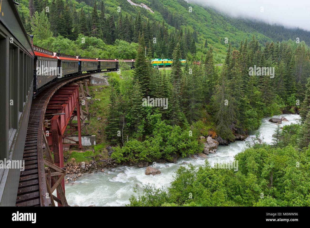 USA,Alaska,White Pass & Yukon Route,train from Carcross (Yukon) to ...