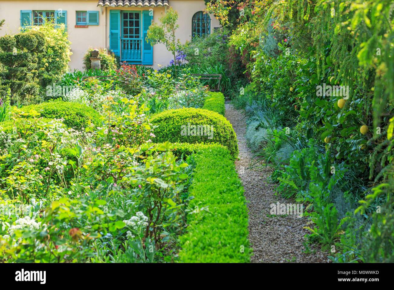 France,Alpes Maritimes,Grasse,garden of La Villa Fort France,classified ...