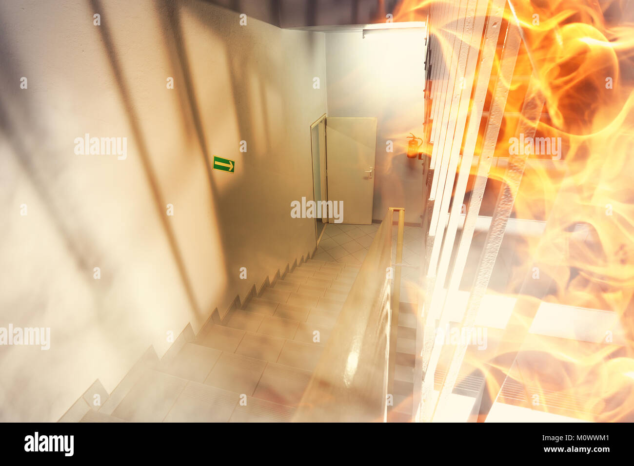 Fire home evacuation hi-res stock photography and images - Alamy