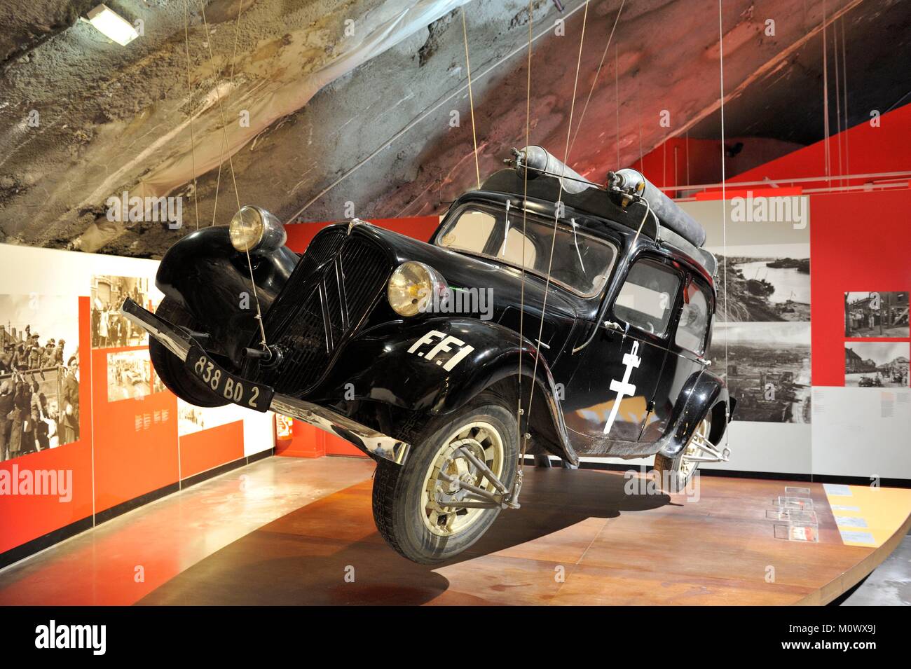 France,Pas de Calais,Helfaut,Museum of La Coupole,Citroen traction car ...