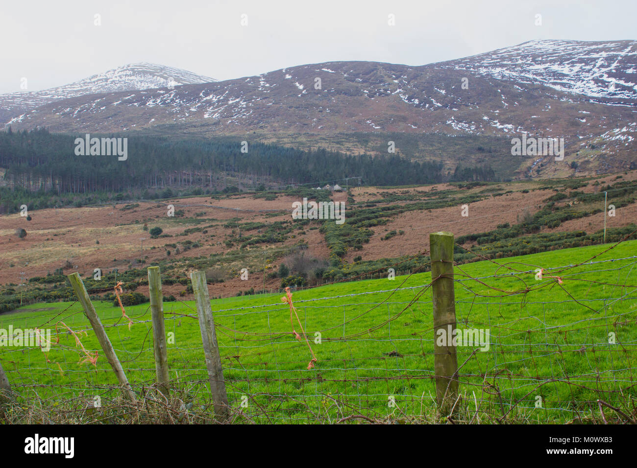 A view across one of the many snow topped hills and valleys of the ...