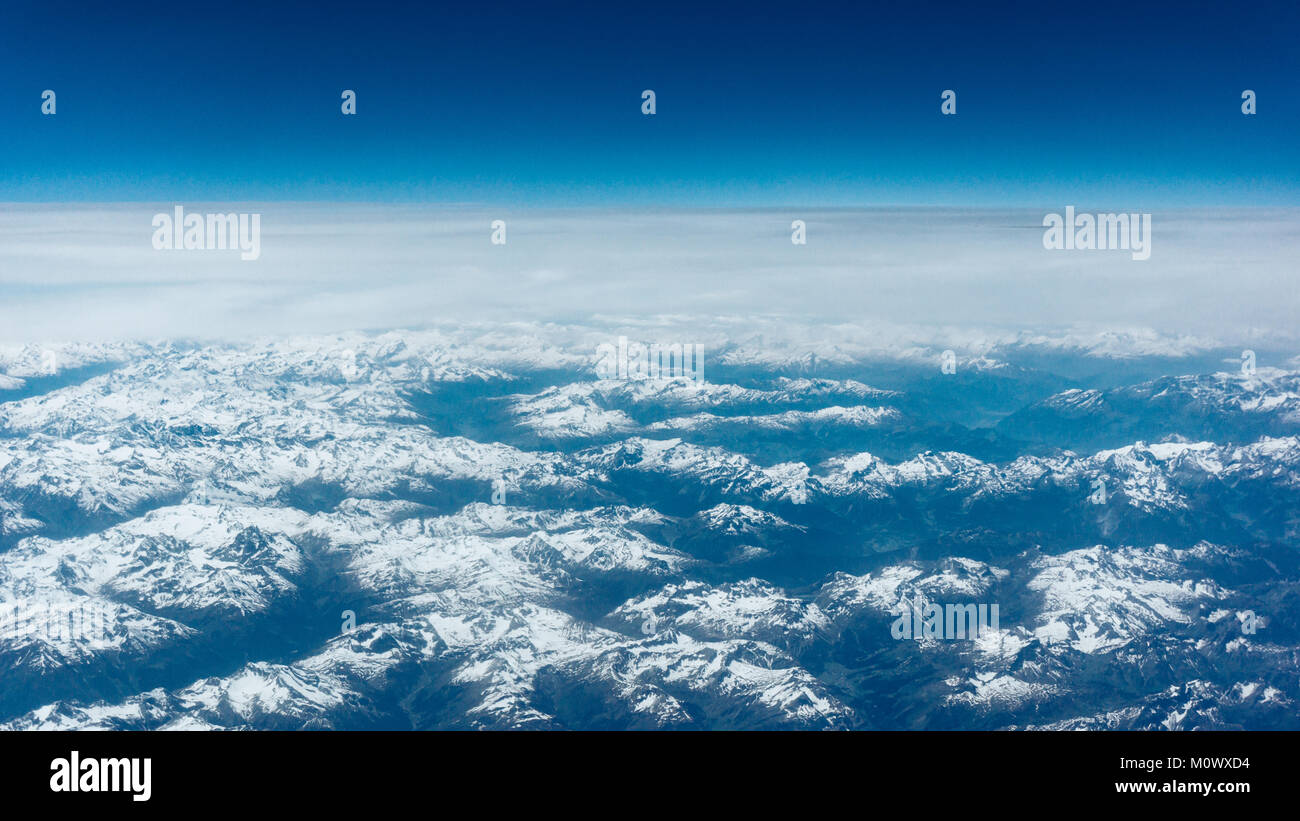 Landscape of Mountain. view from the airplane window Stock Photo - Alamy