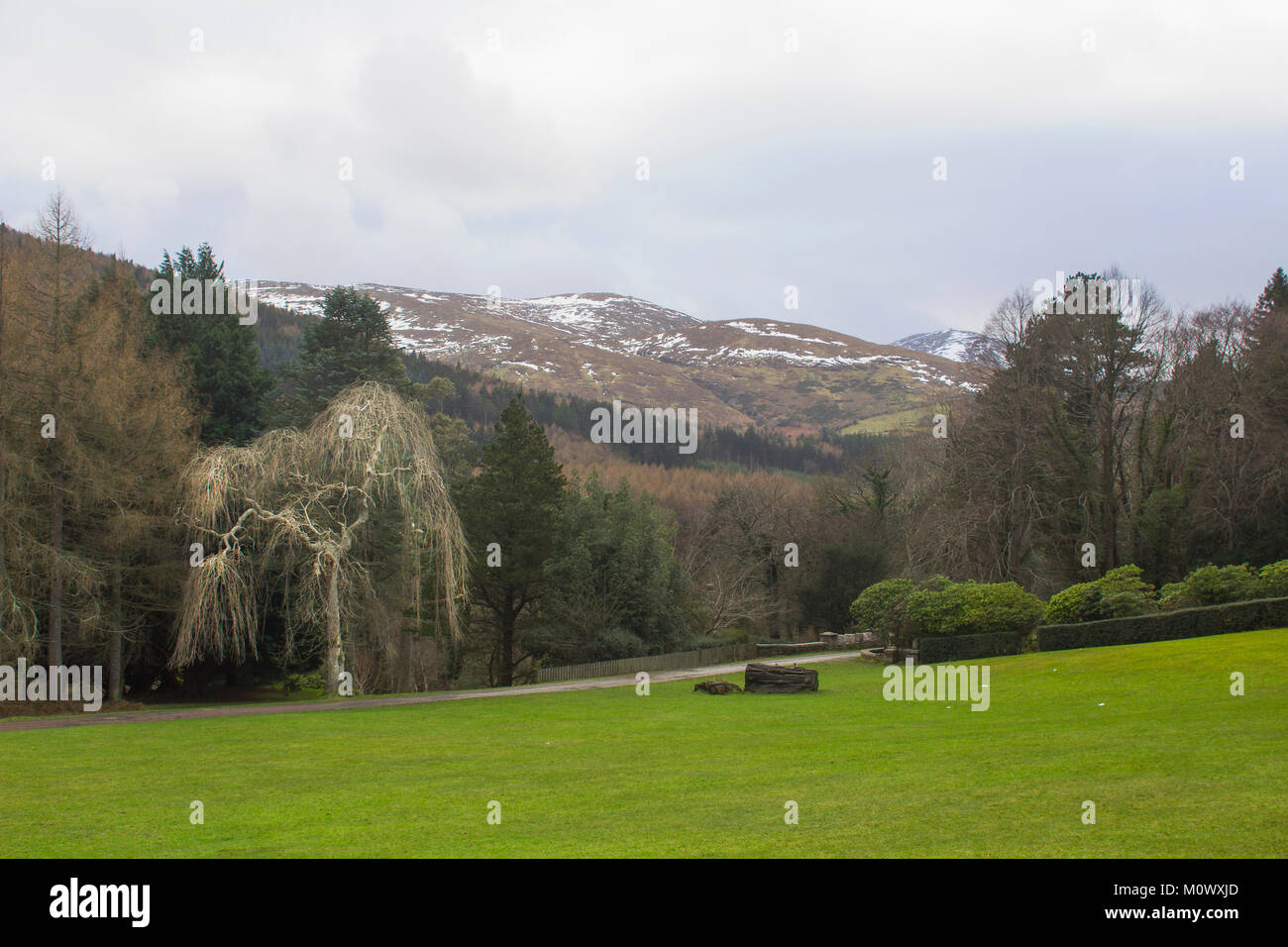 A view across one of the many snow topped hills and valleys of the ...