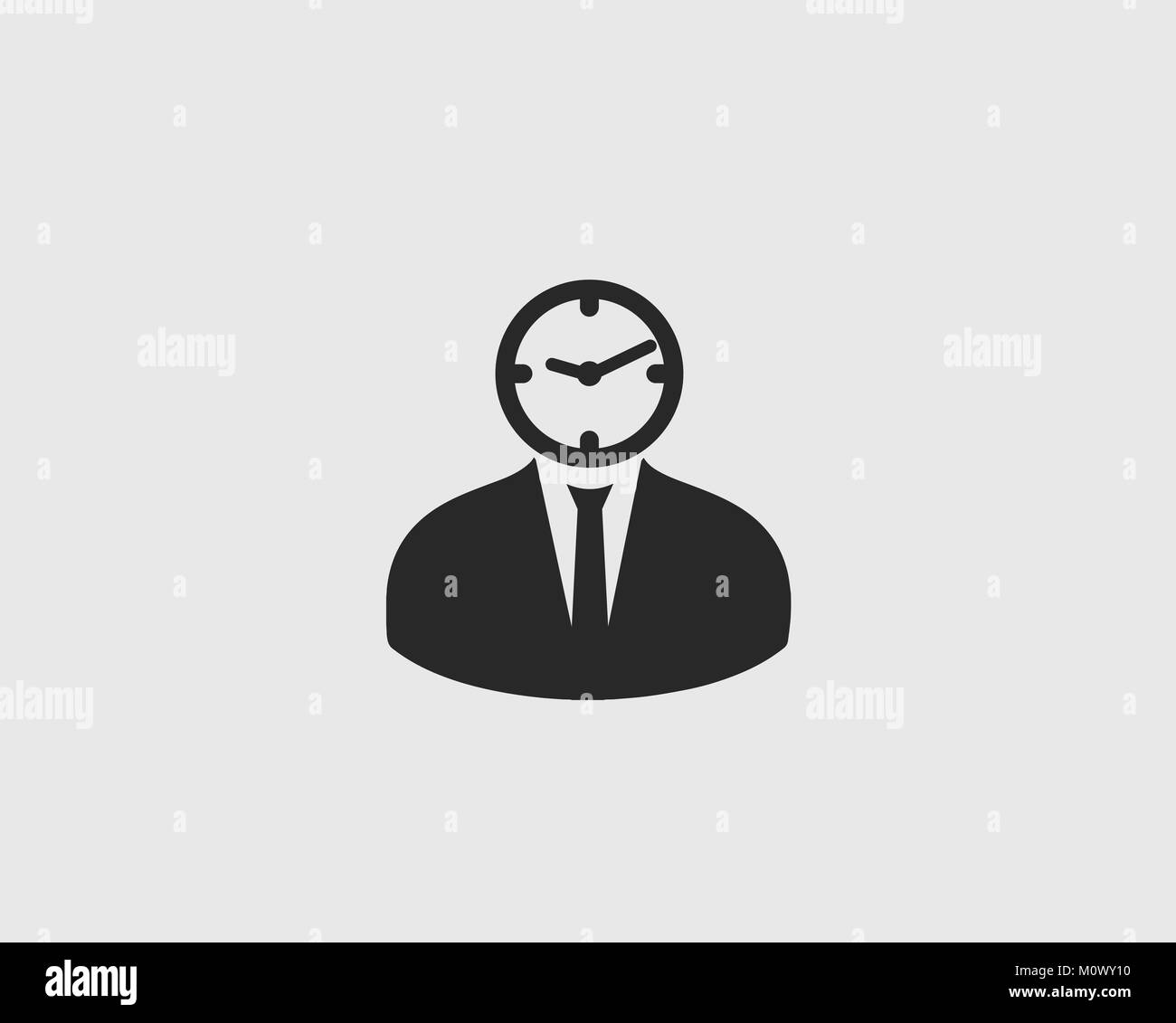 Time Manager Icon. Clock symbol with human body Stock Vector Image ...