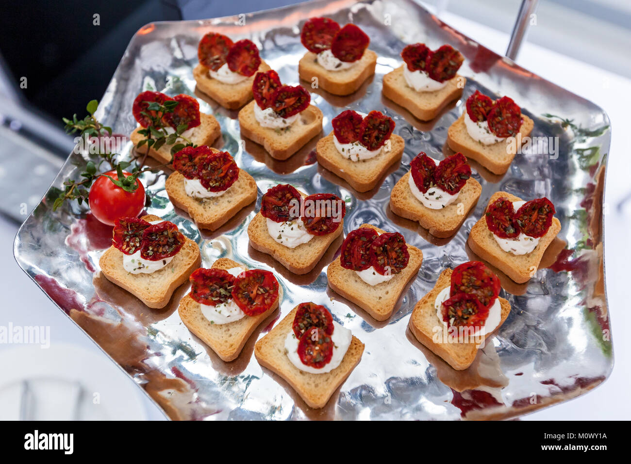 Delicious canapes as event dish Stock Photo - Alamy