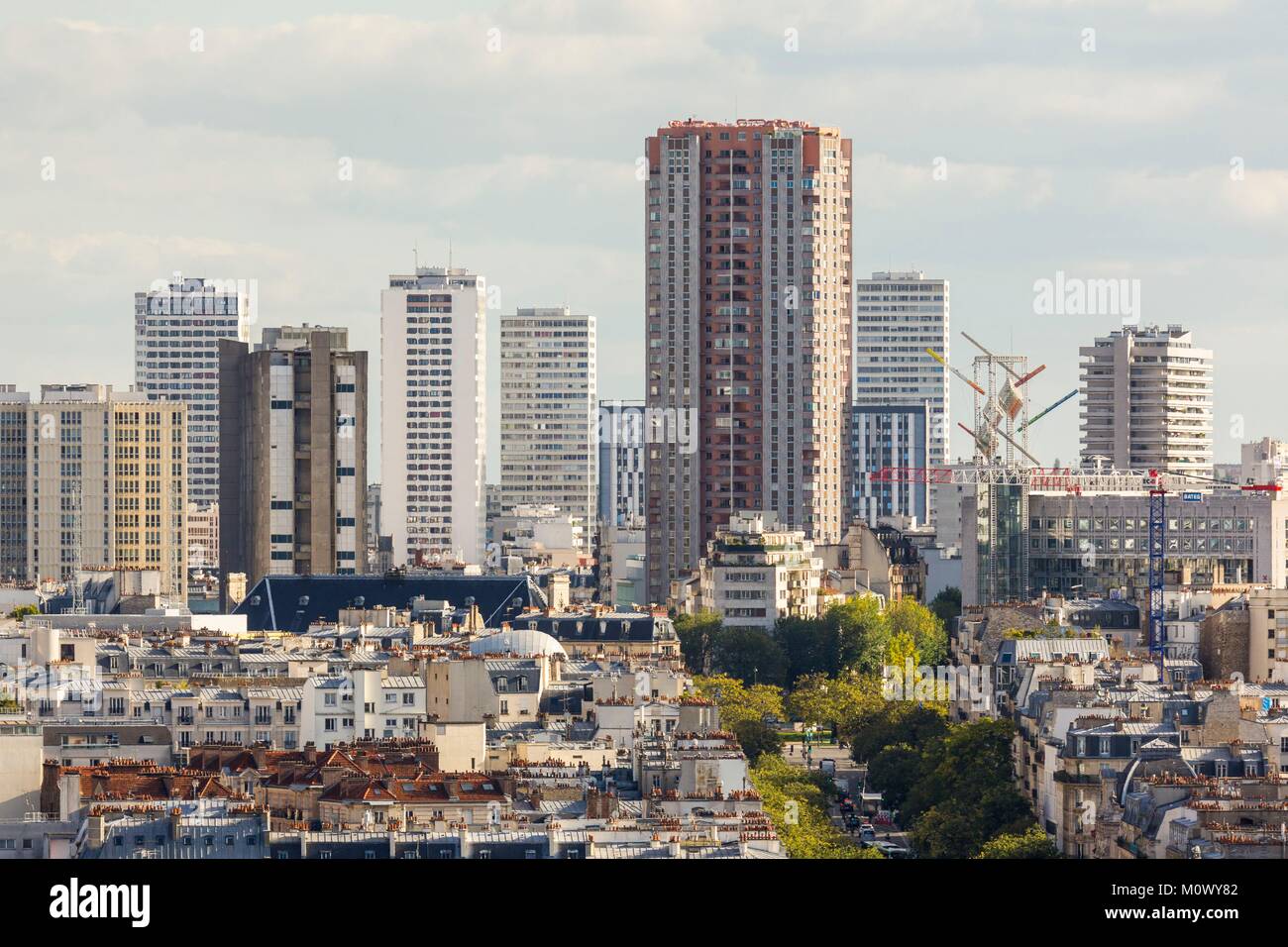 France,Paris,13th arrondissement,Place d' Italie buildings Stock Photo ...