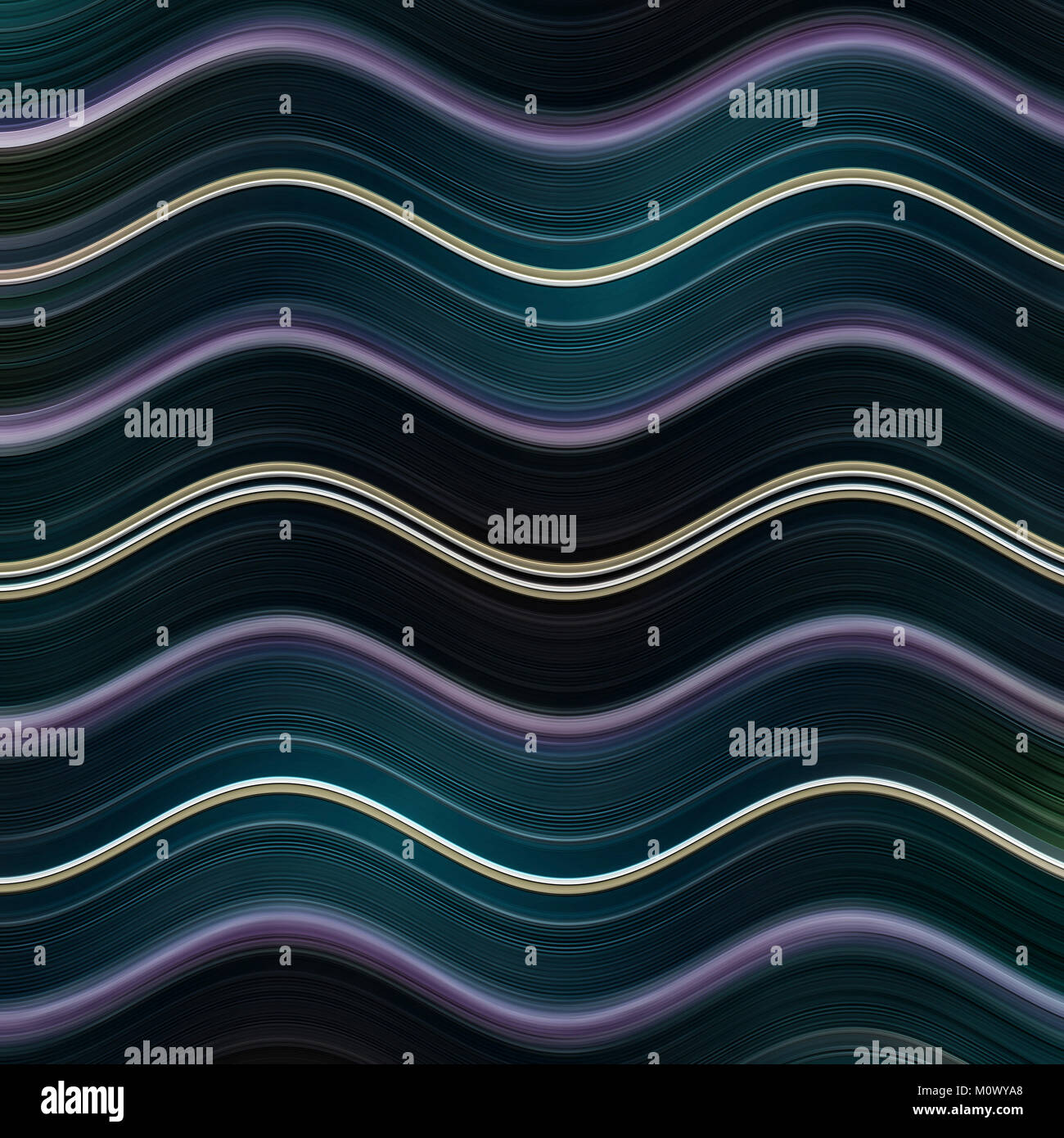 Minimal style wavy linear abstract pattern design in dark cold colors ...