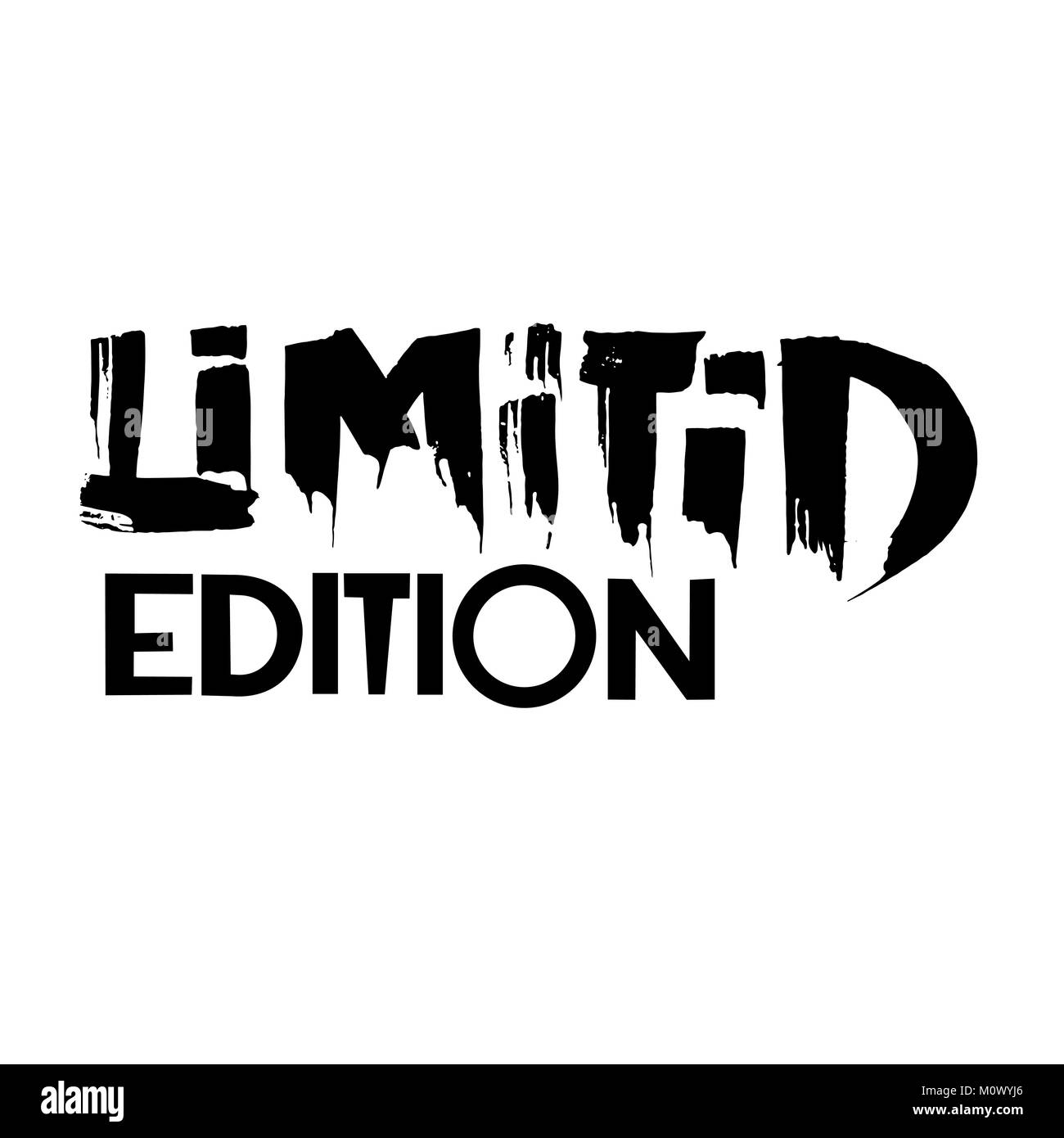 Limited edition. Ink handwritten lettering. Modern dry brush ...