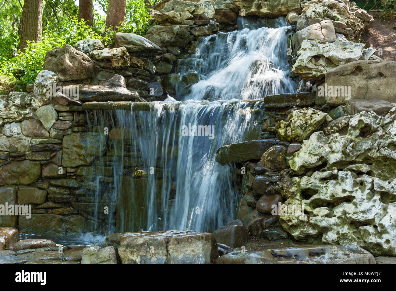 Waterfall with stones Stock Photo - Alamy