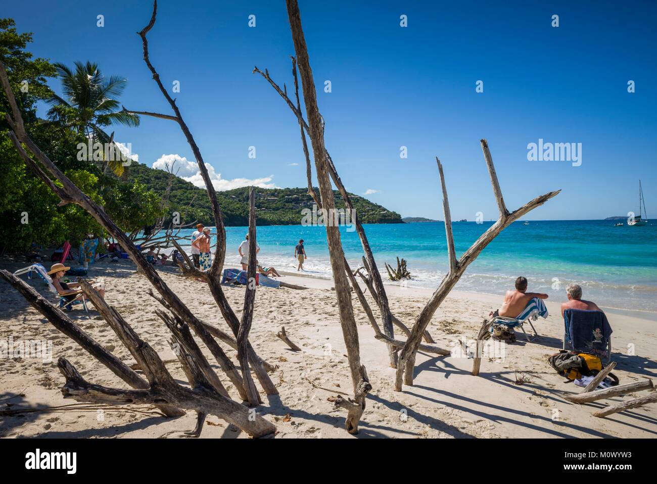 U.S. Virgin Islands,St. John,Maho Bay,Maho Bay Beach Stock Photo - Alamy