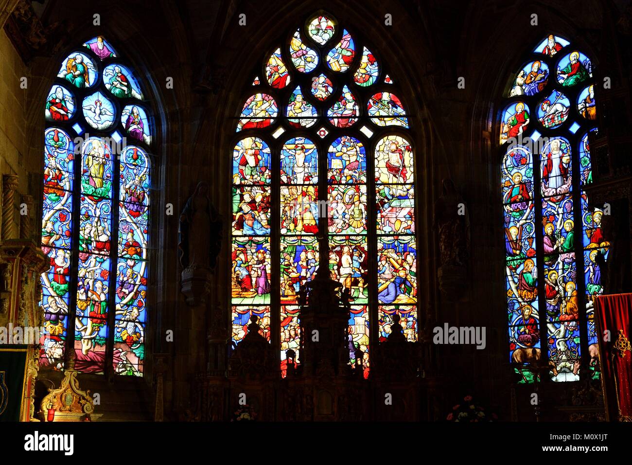 France,Finistere,Pleyben,parochial enclosure,the church Stock Photo - Alamy