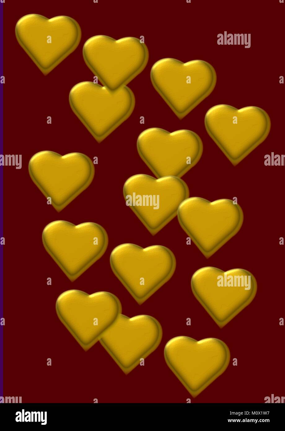 Pattern couple hearts red Stock Vector Images - Alamy