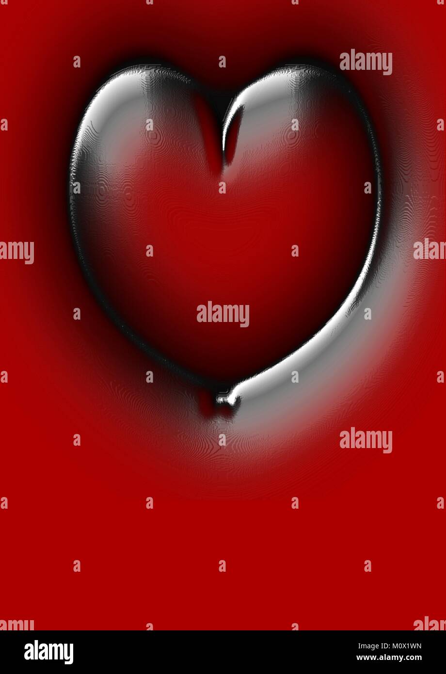 Balloon hearts on black Stock Vector Images - Alamy