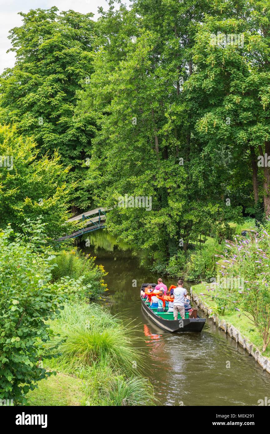 France,Somme,Amiens,the Hortillonnages are old marshes filled to create ...