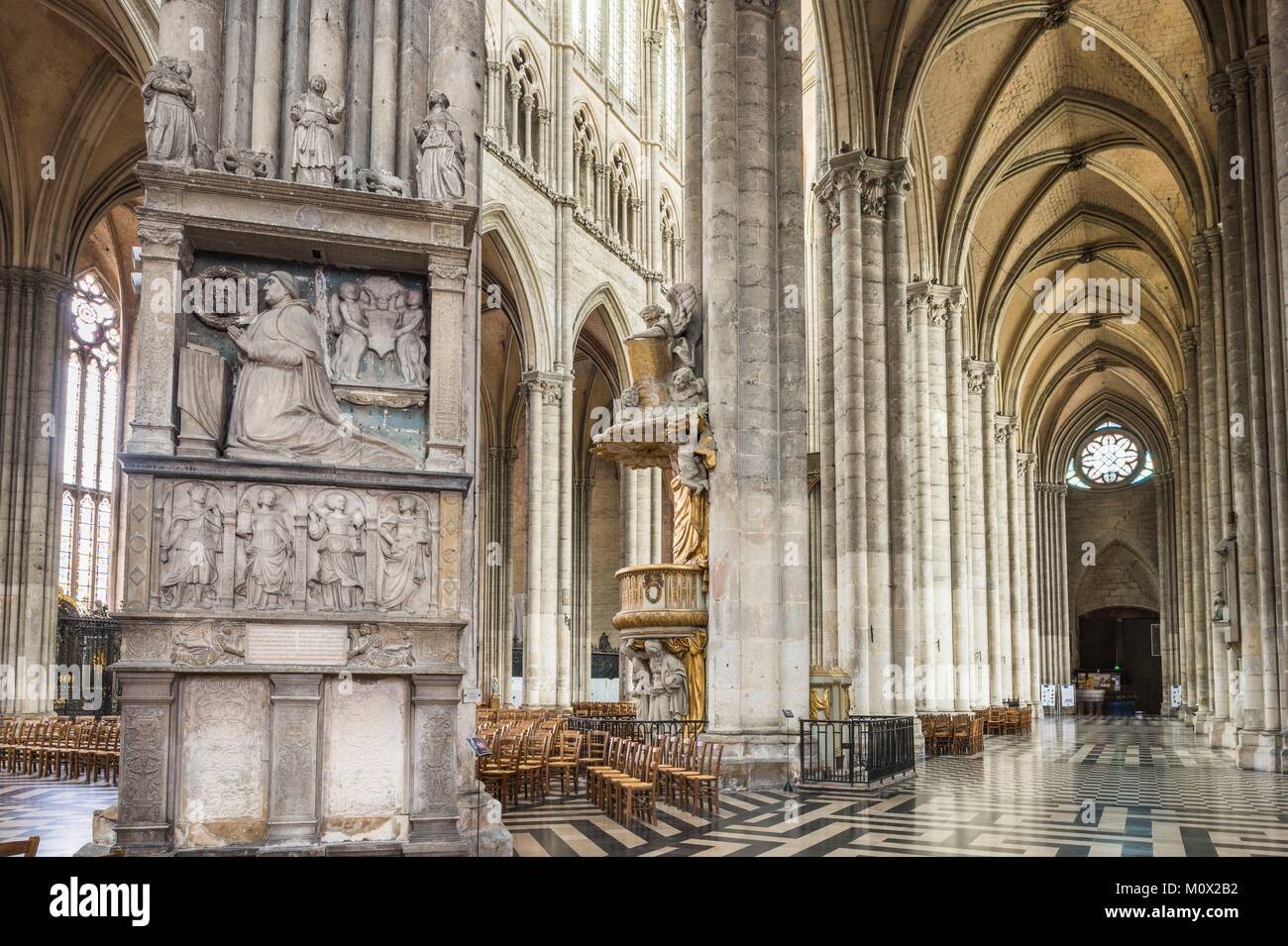 France,Somme,Amiens,Notre-Dame cathedral,jewel of the Gothic art,listed ...