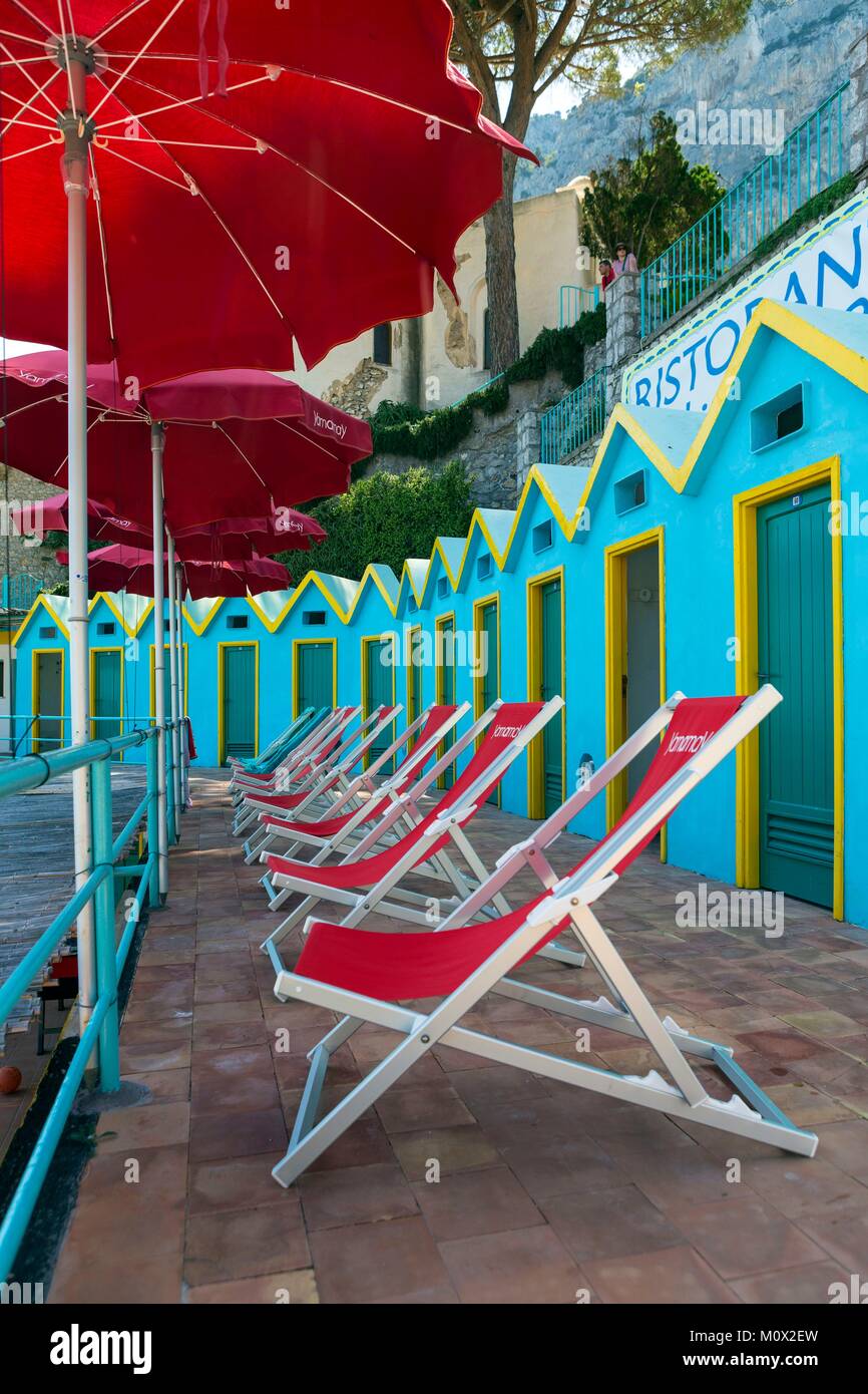 Capri beach hut hi-res stock photography and images - Alamy