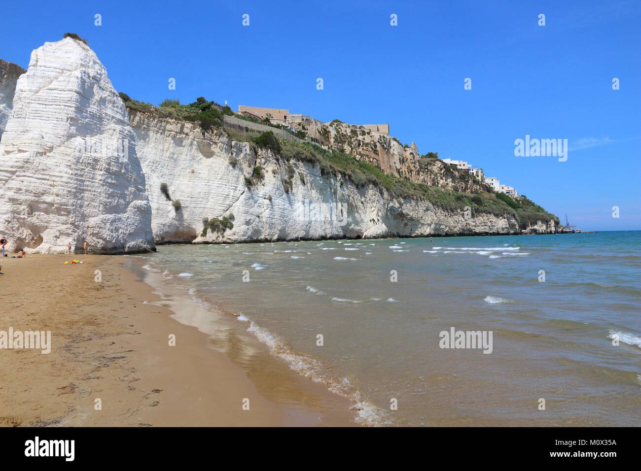 Gargano National Park in Italy - Pizzomunno Beach in Vieste Stock Photo ...