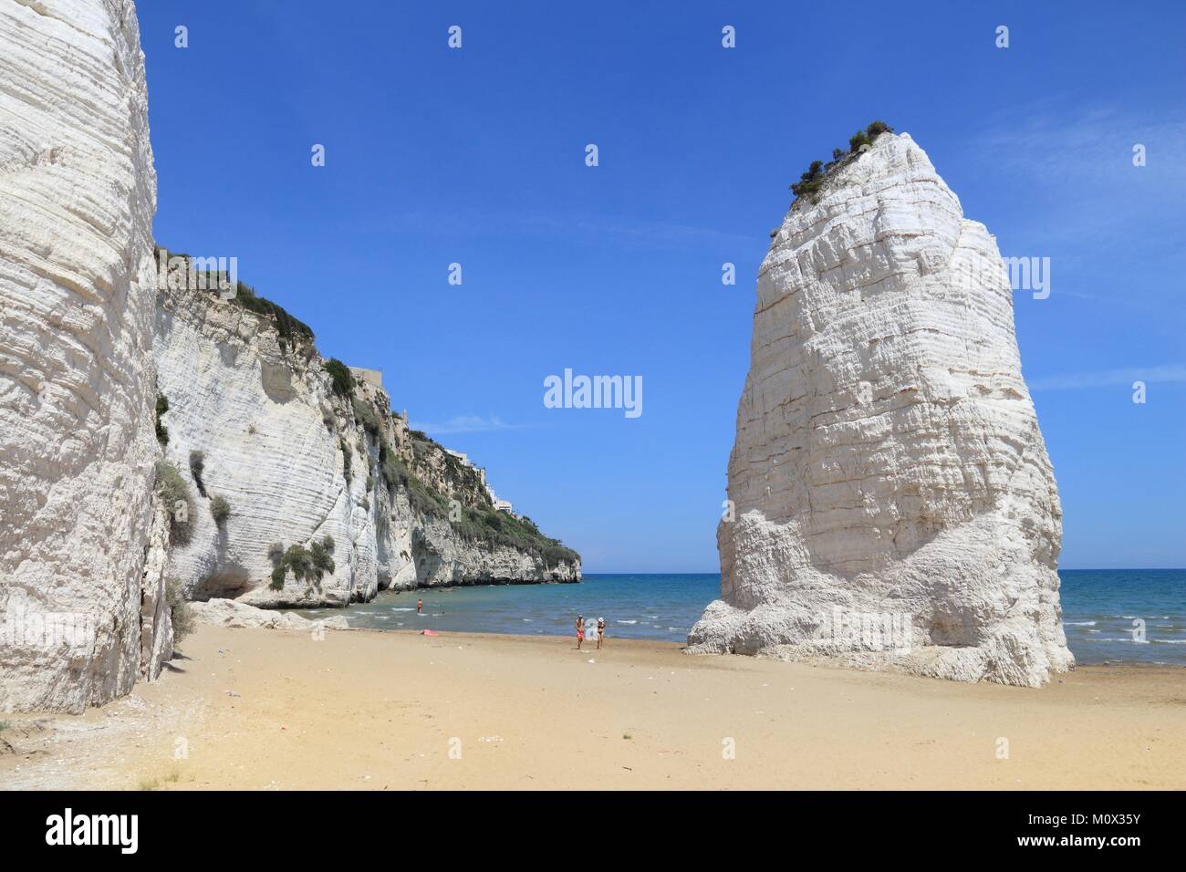 Gargano National Park in Italy - Pizzomunno Beach in Vieste Stock Photo ...