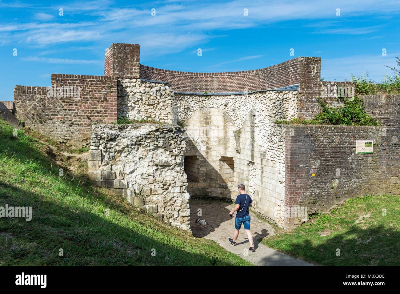 France,Pas-de-Calais,Montreuil-sur-Mer,16th century citadel,the ...