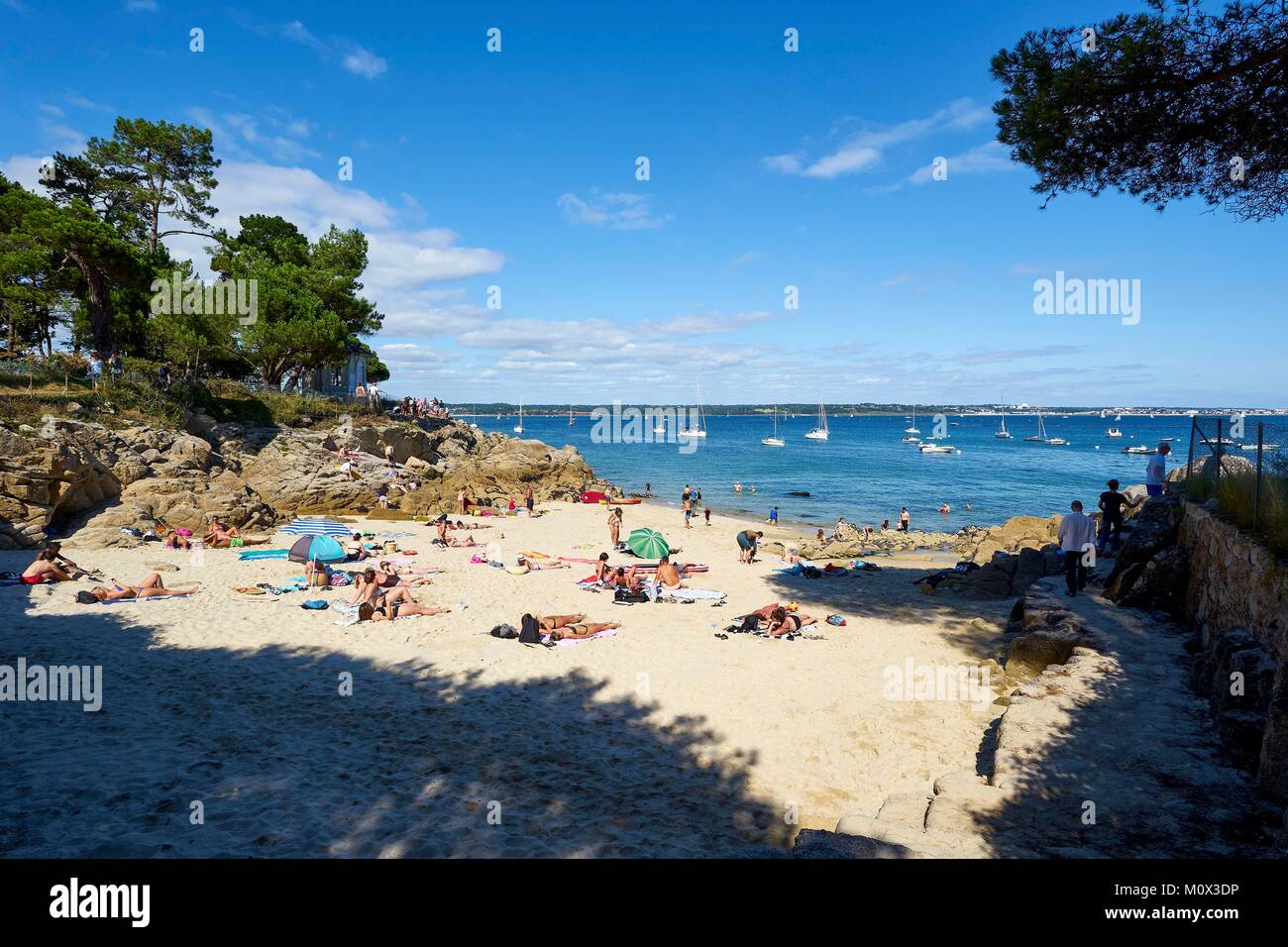 France,Finistere,Fouesnant,beach of Bot Conan Stock Photo - Alamy