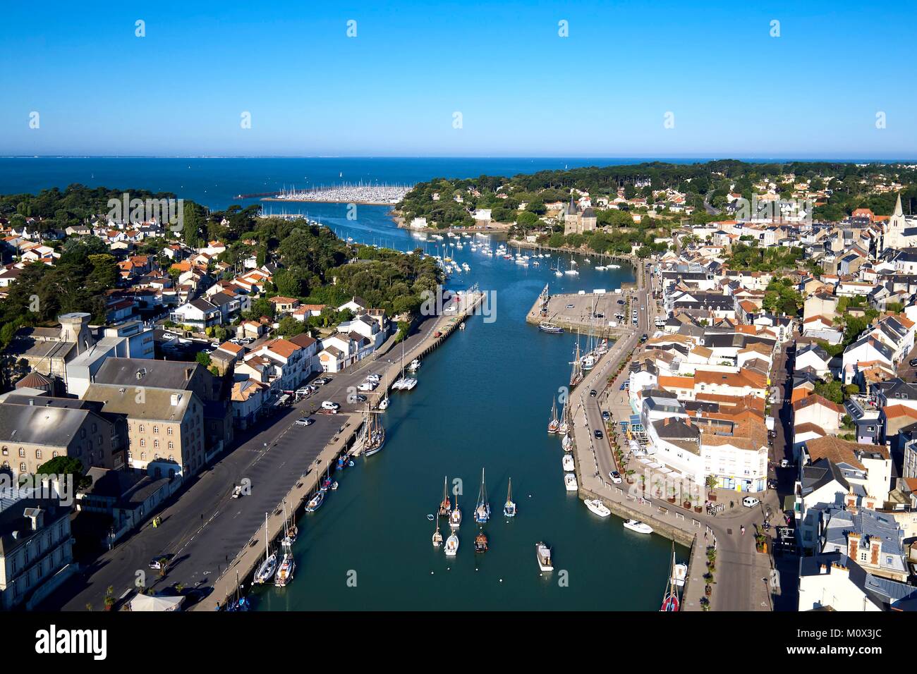France,Loire Atlantique,Pornic,the harbour (aerial view Stock Photo - Alamy