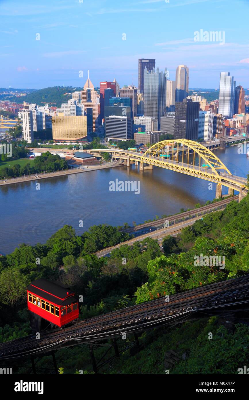 Pittsburgh, Pennsylvania - city in the United States. Skyline with ...