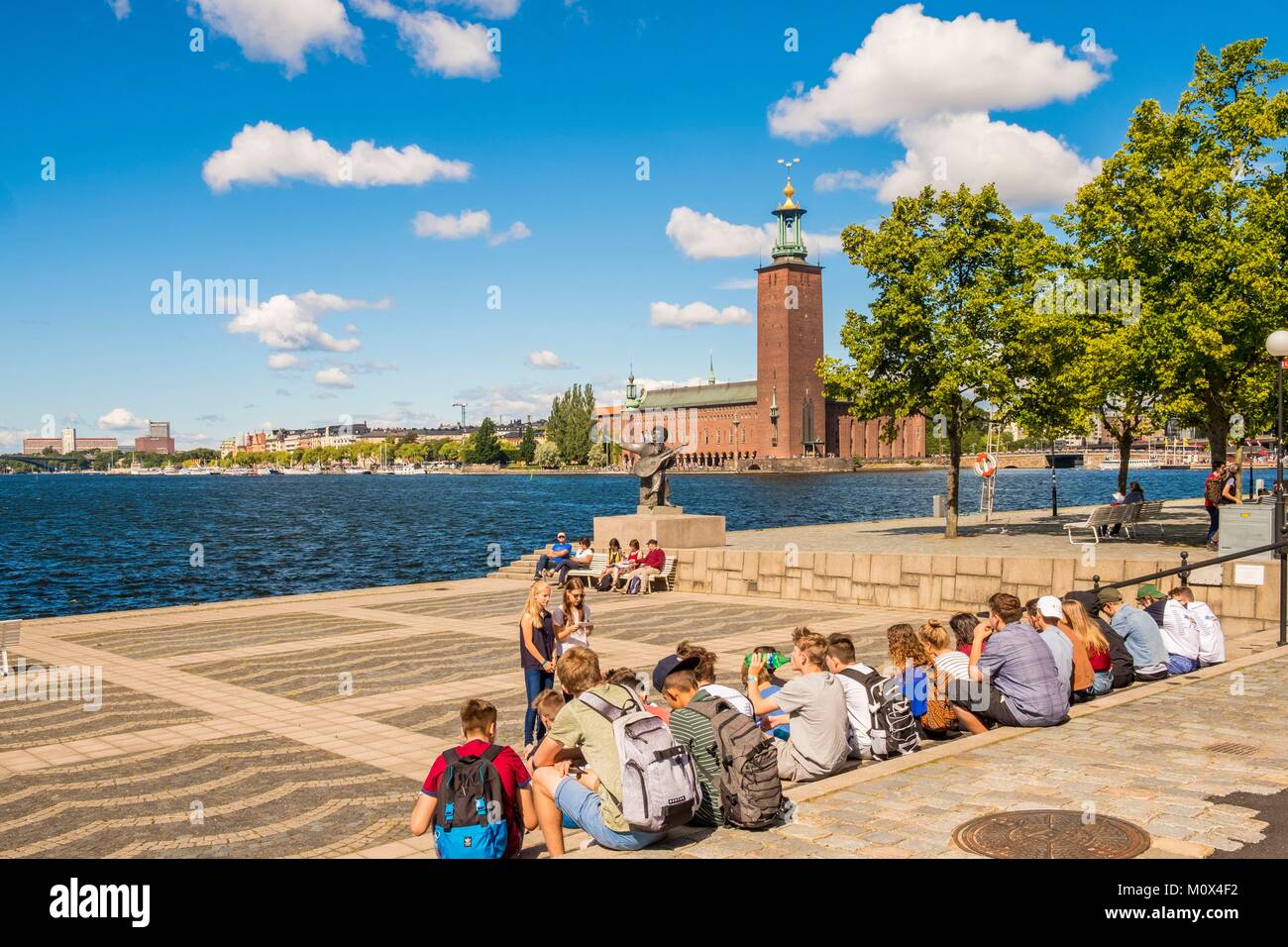 Sweden,Stockholm,Gamla Stan Island,Old Town,Evert Taubes Terrass,view ...