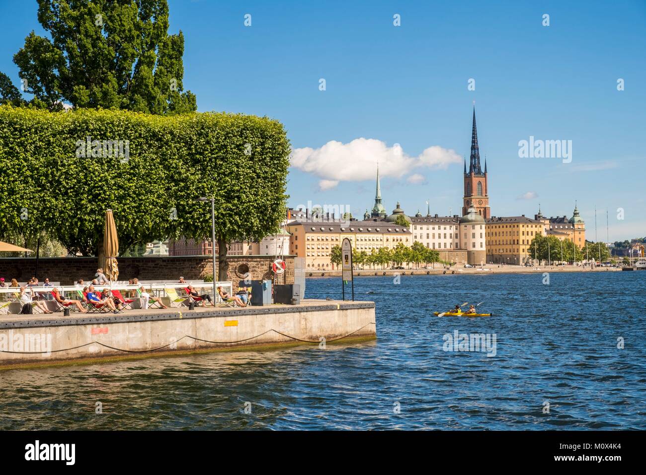 Sweden,Stockholm,Kingsholmen district,the Malarstrand quays in front of ...