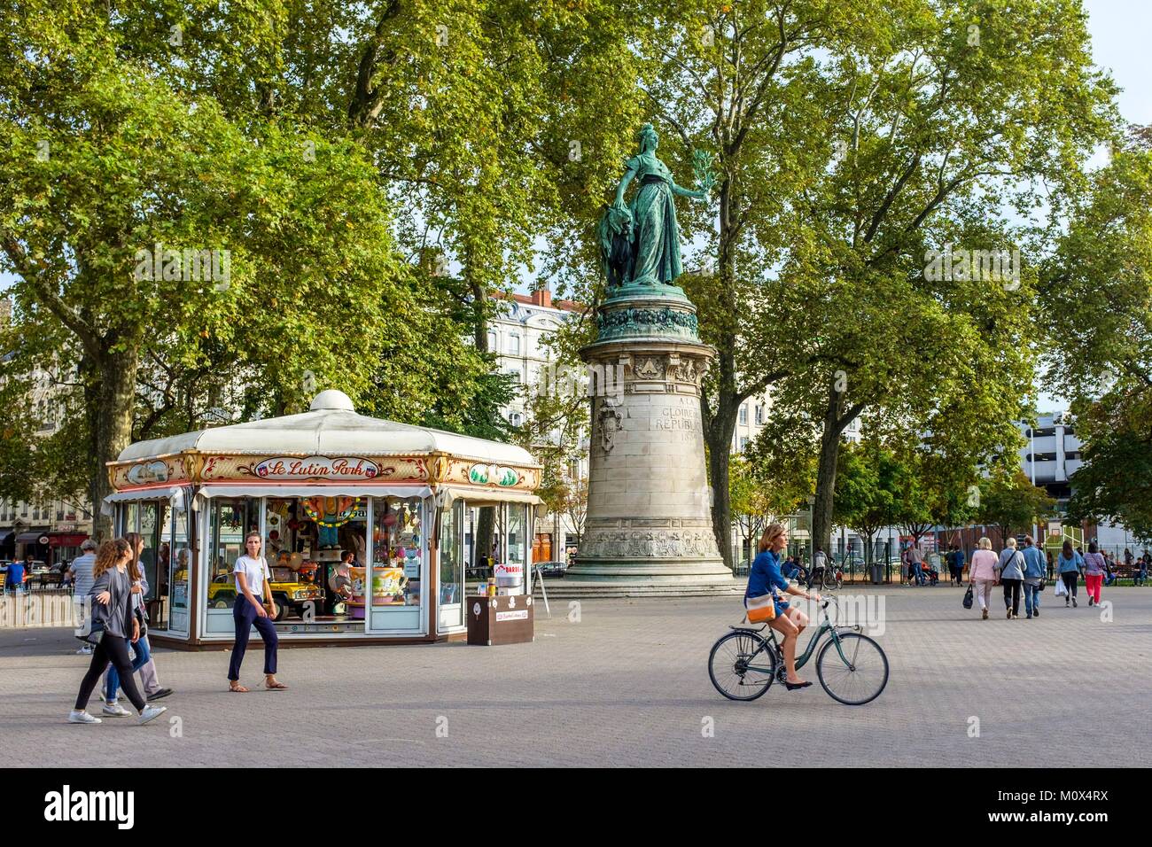 France,Rhone,Lyon,Ainay district on the Presqu'ile,Carnoy square ...