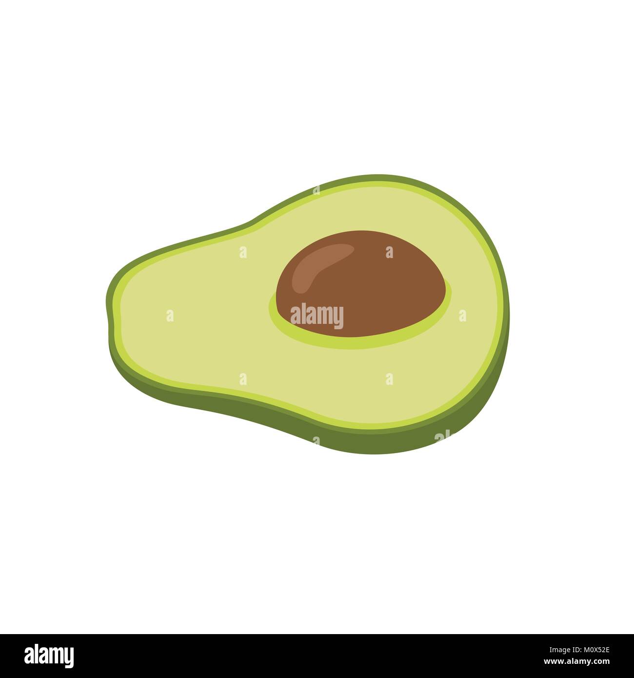 Sliced whole avocado cartoon hi-res stock photography and images - Alamy